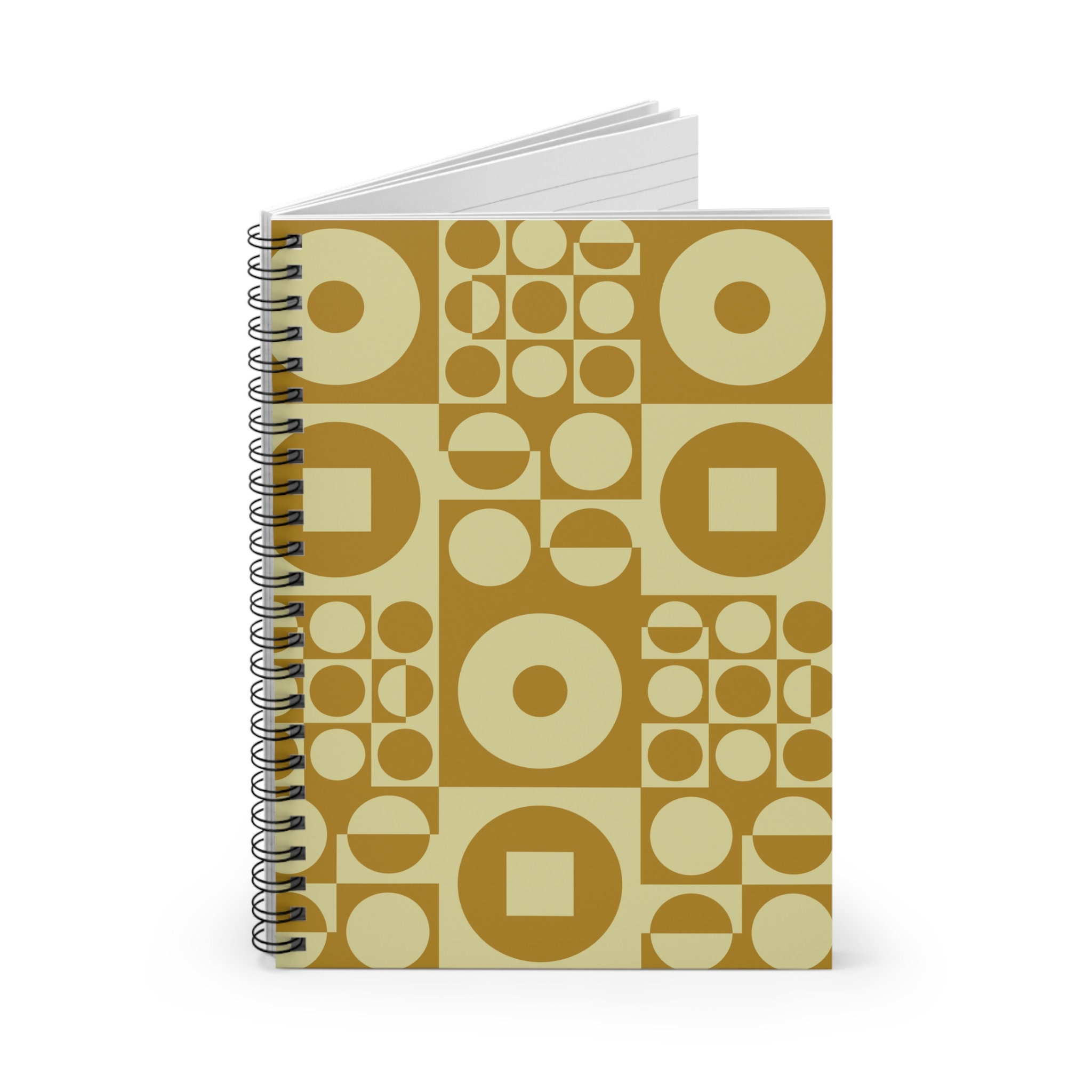 Spiral Notebook - Vintage Iconic 70s Design - Olive Green