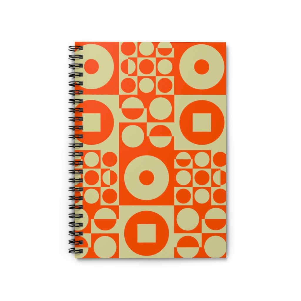 Spiral Notebook - Vintage Iconic 70s Design - Orange