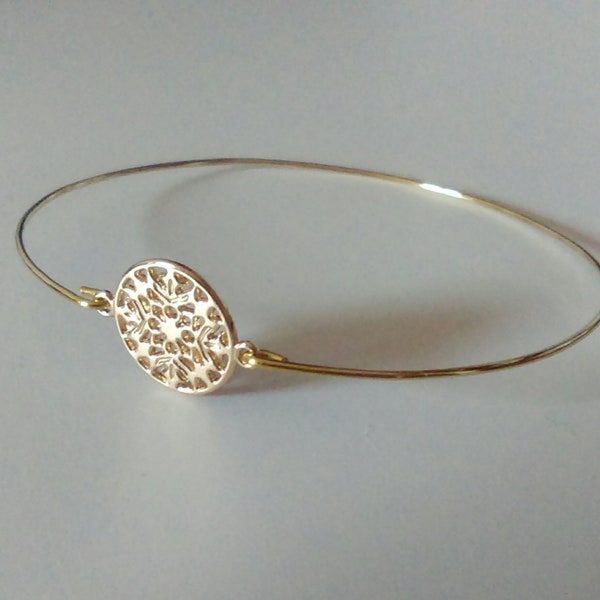 Gold Filigree Bangle - Etsy