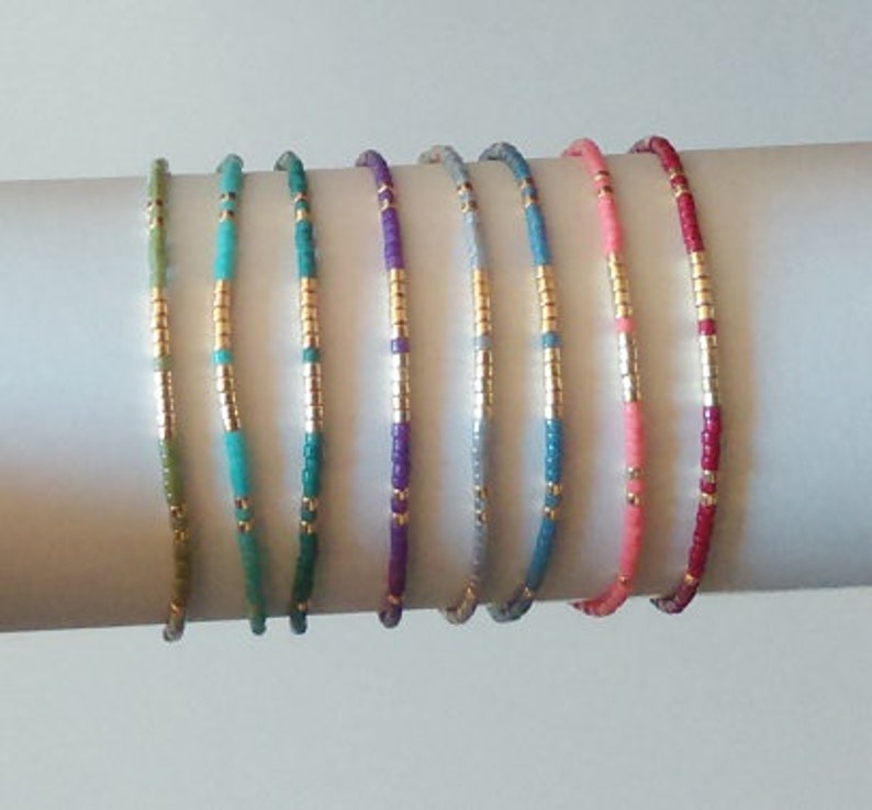 Miyuki Beads Bracelet Colorful Beaded Bracelet Boho - Etsy