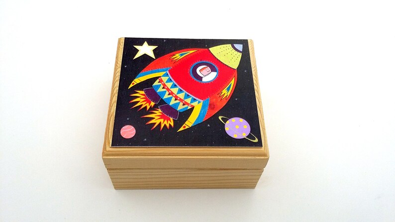 Children's 'rocket' Trinket Box, Personalised Trinket Box, Small ...
