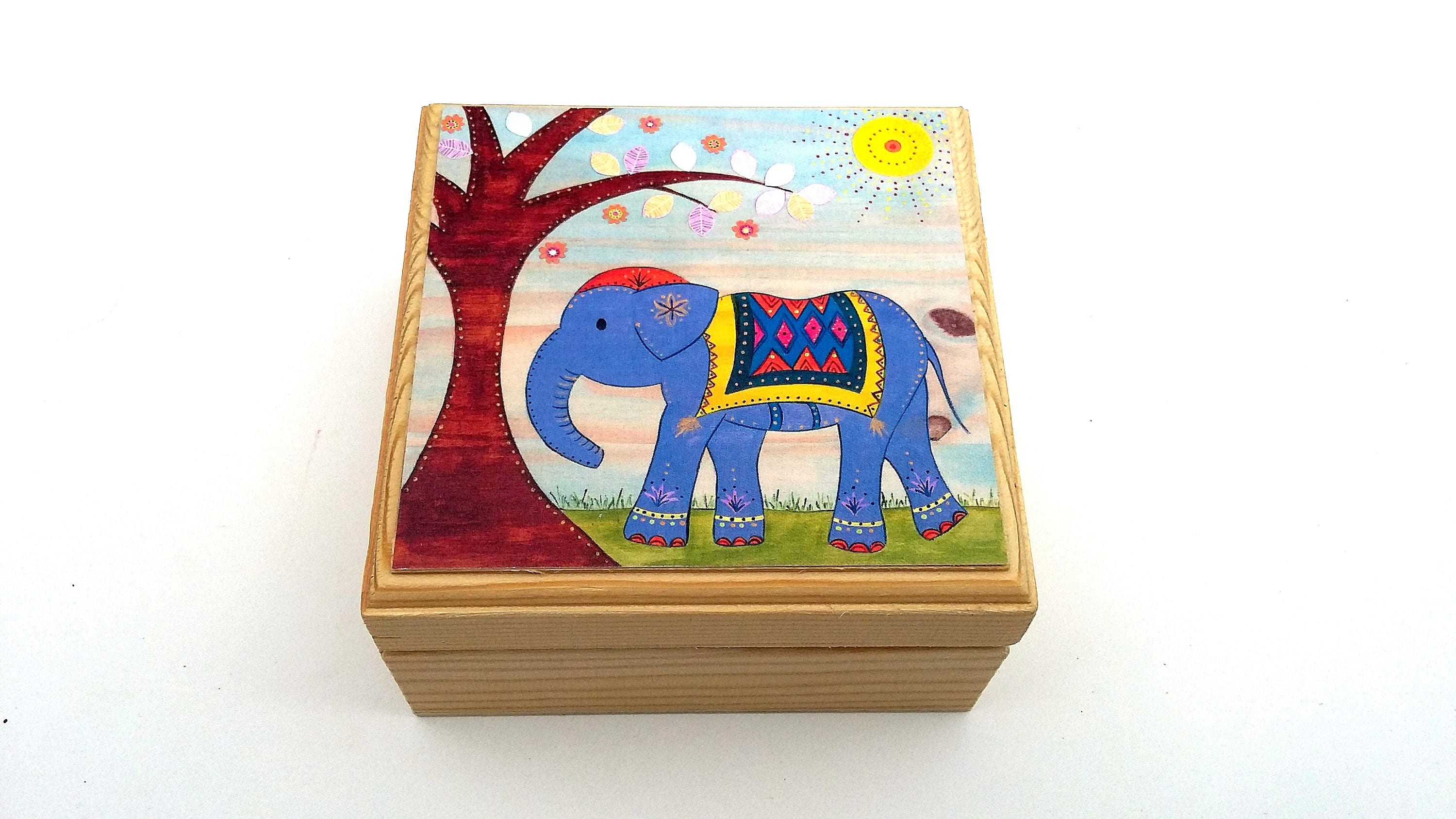 Elephant Trinket Box, Children's Personalised Trinket Box, Small ...
