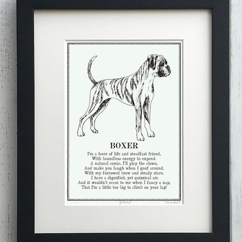 Boxer Dog Boxsue Starry Night Print Dog Lover Gift Aja Pet | Etsy