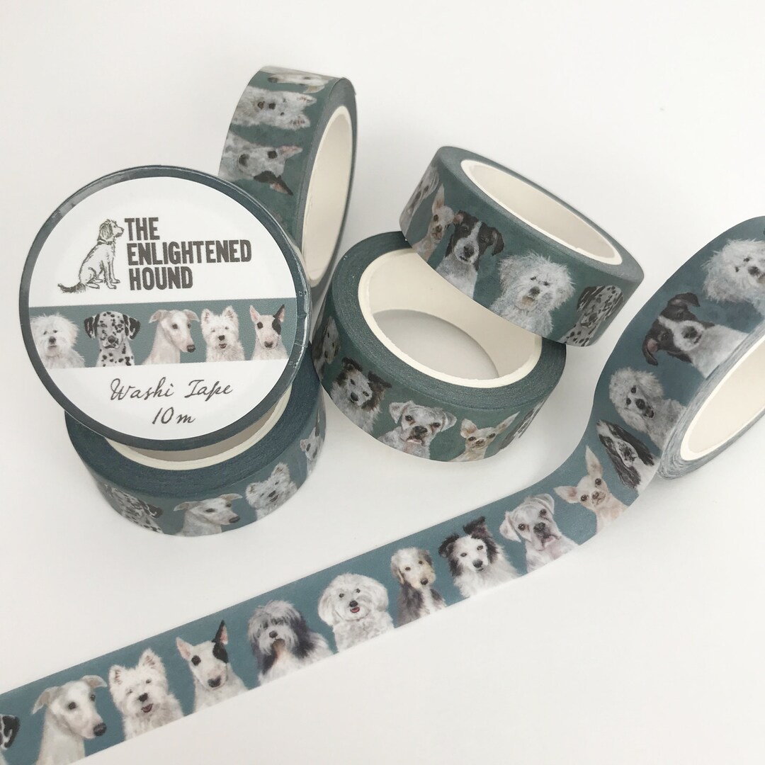 Dog Washi: Black & White Dogs Decorative Paper Tape for Stationery ...