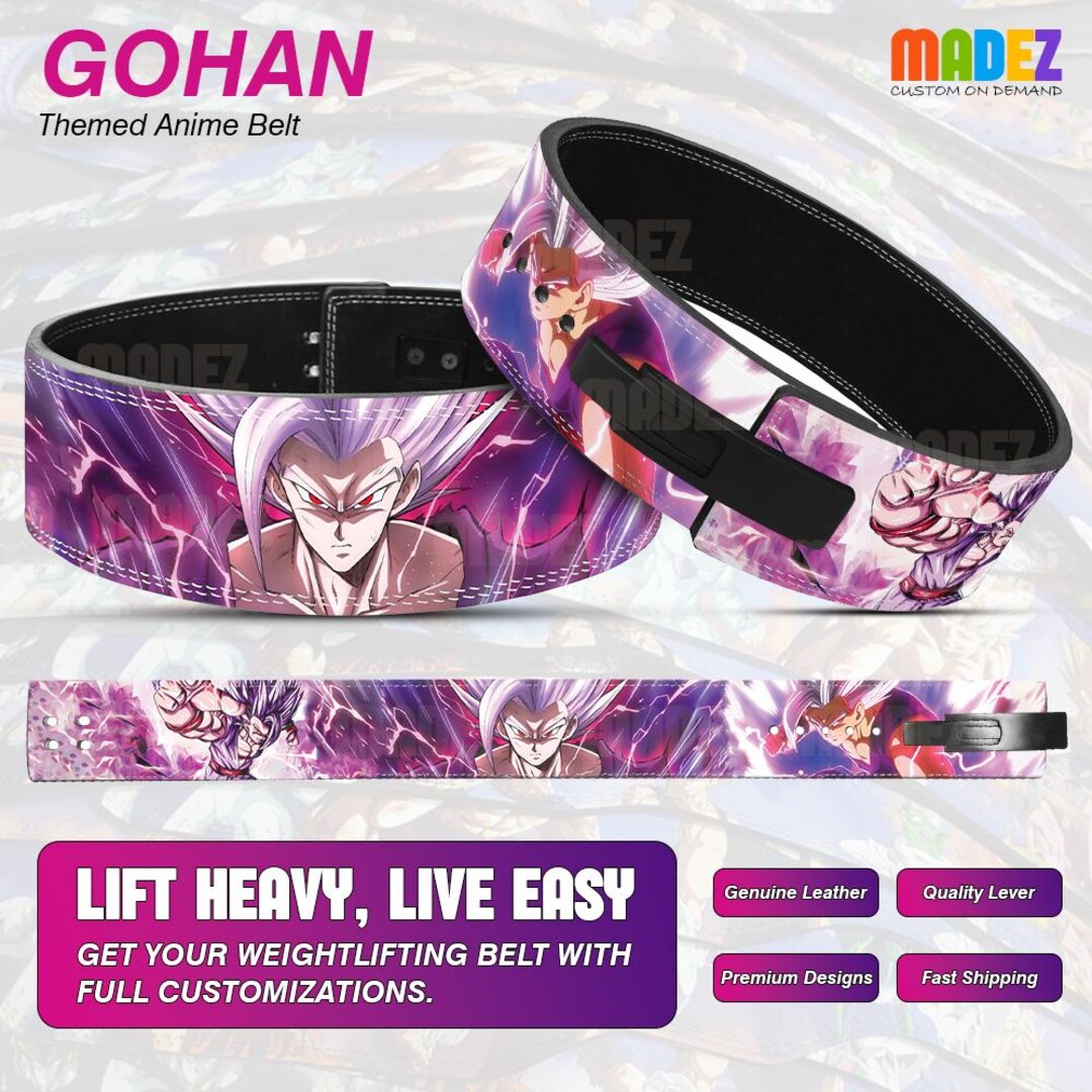 Gohan Anime Weightlifting Lever Belt Heavy Duty Gym & Power-lifting ...