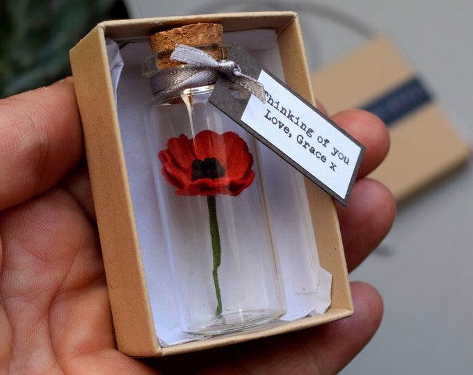 Miniature Crochet Potted Flower Poppy, Dollhouse Fake Plant Decor, Mini ...