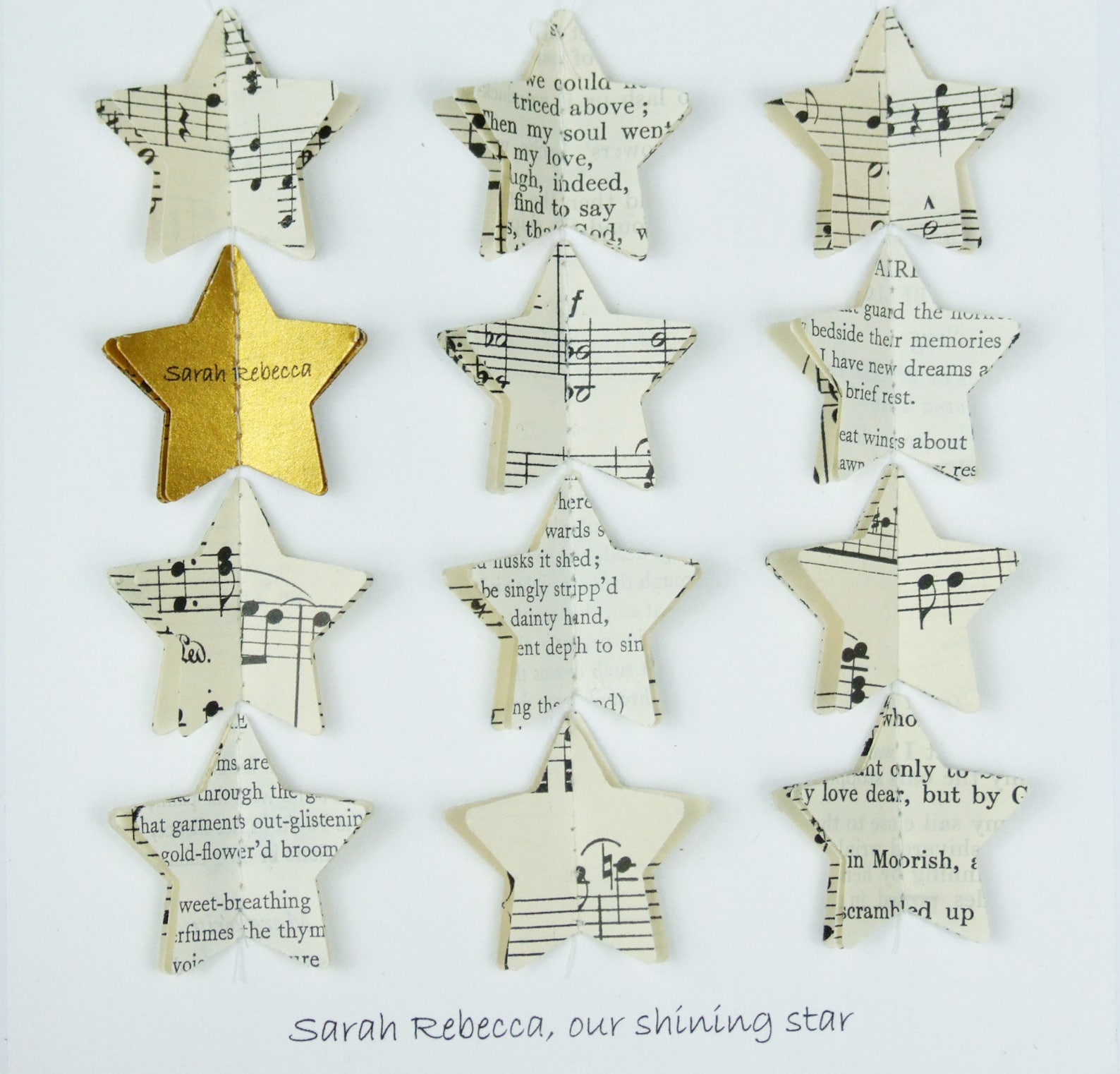 Gold Star Custom Artwork Star Christening Personalized Gift - Etsy