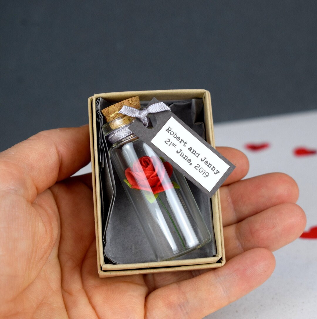 Rose in A Bottle Personalised Love Token - Etsy