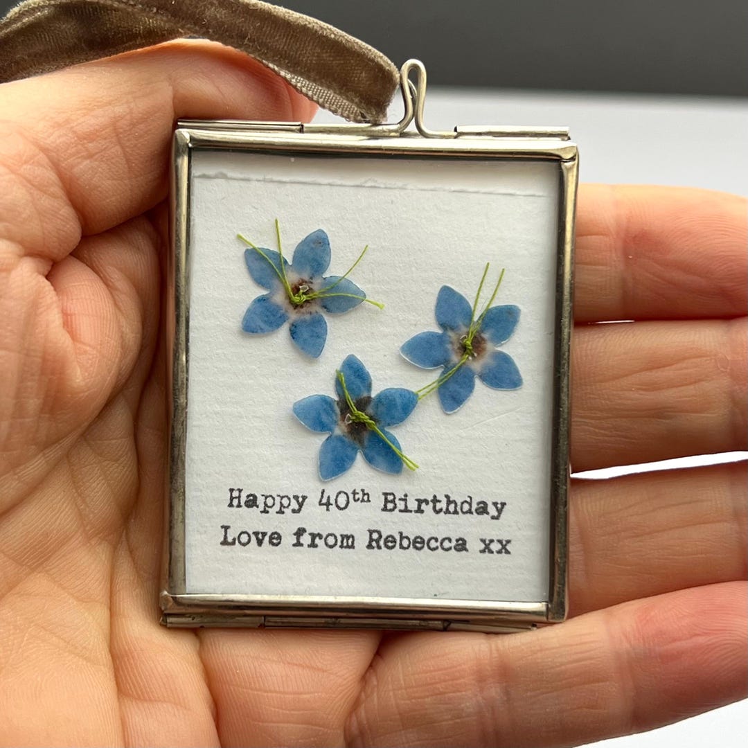 Personalised Paper Forget-me-not Mini Framed Gift - Personalised Mother ...