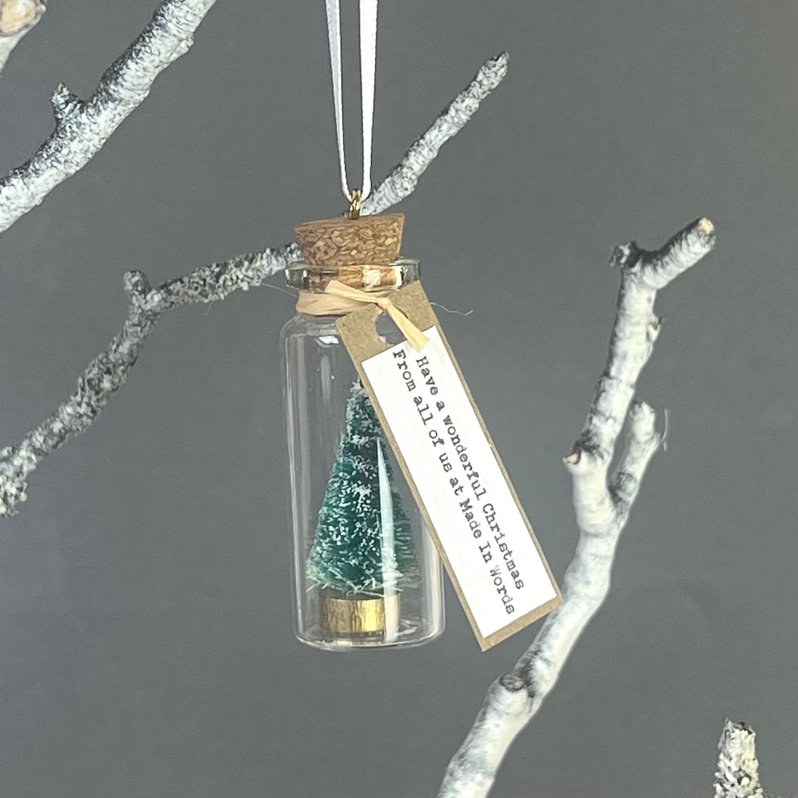 Mini Personalised Secret Santa Gift Christmas Tree in A Bottle ...