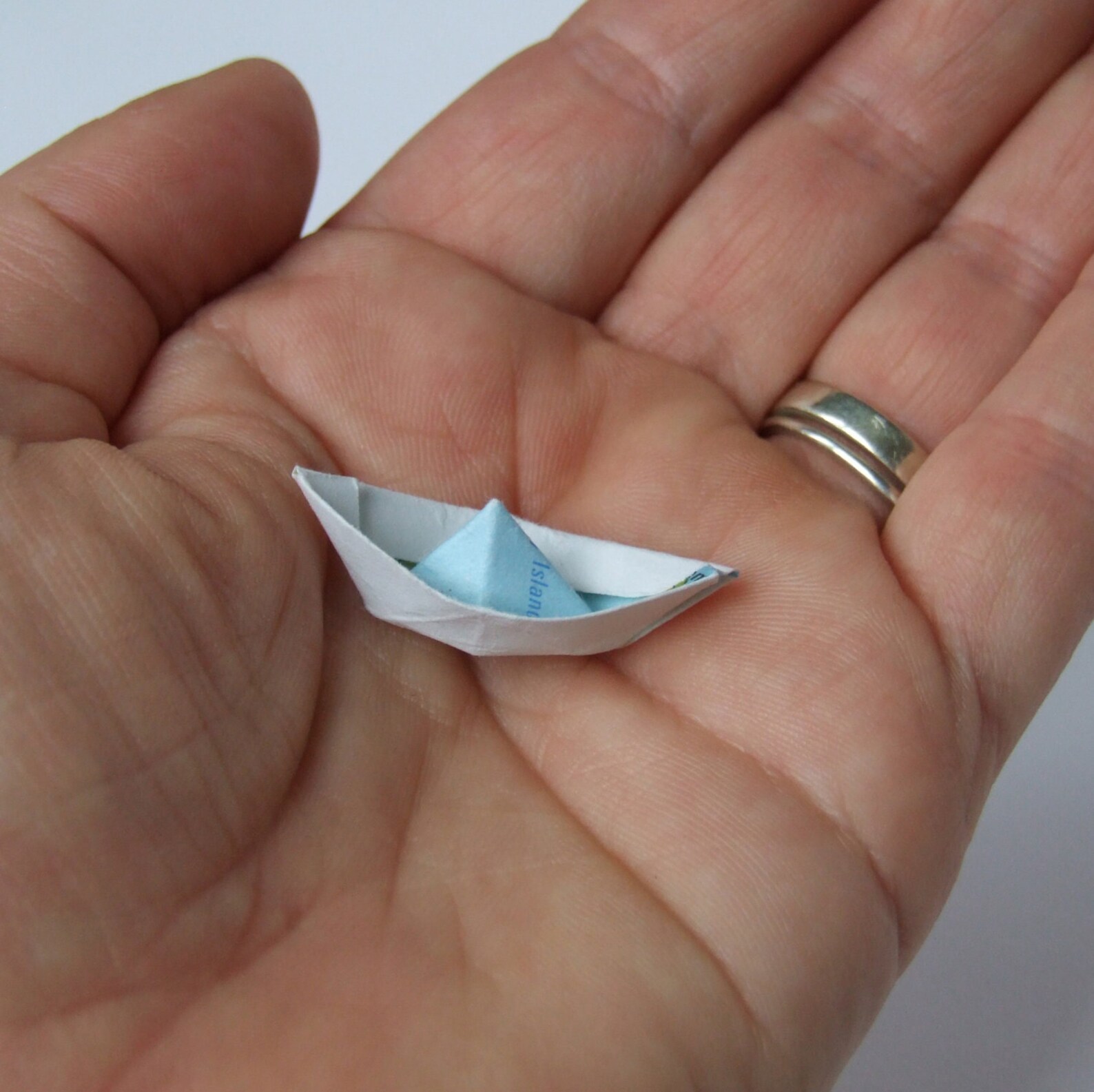 Tiny Personalised Paper Ship in A Bottle Alternative Paper - Etsy