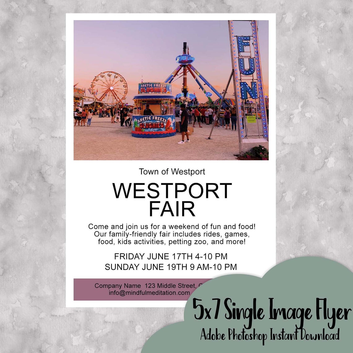 5x7 Event Flyer Template, Photoshop Download, Modern Business Flyer ...