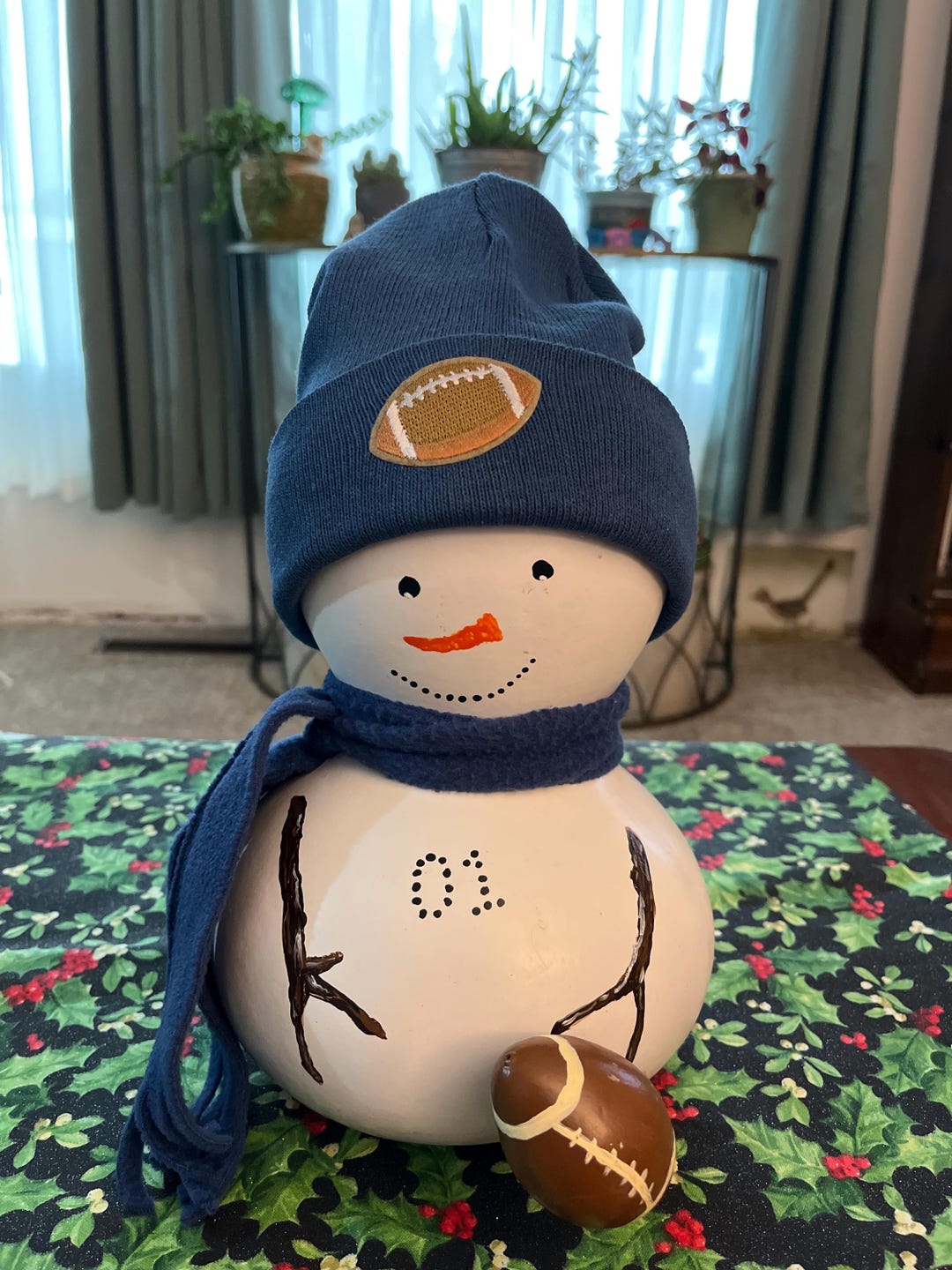 Snowman Football - Etsy
