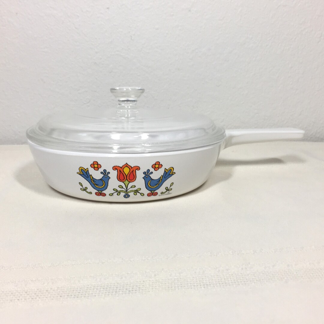 Vintage Corning Ware Country Festival Bluebird Skillet 6.5 Inch Pan ...