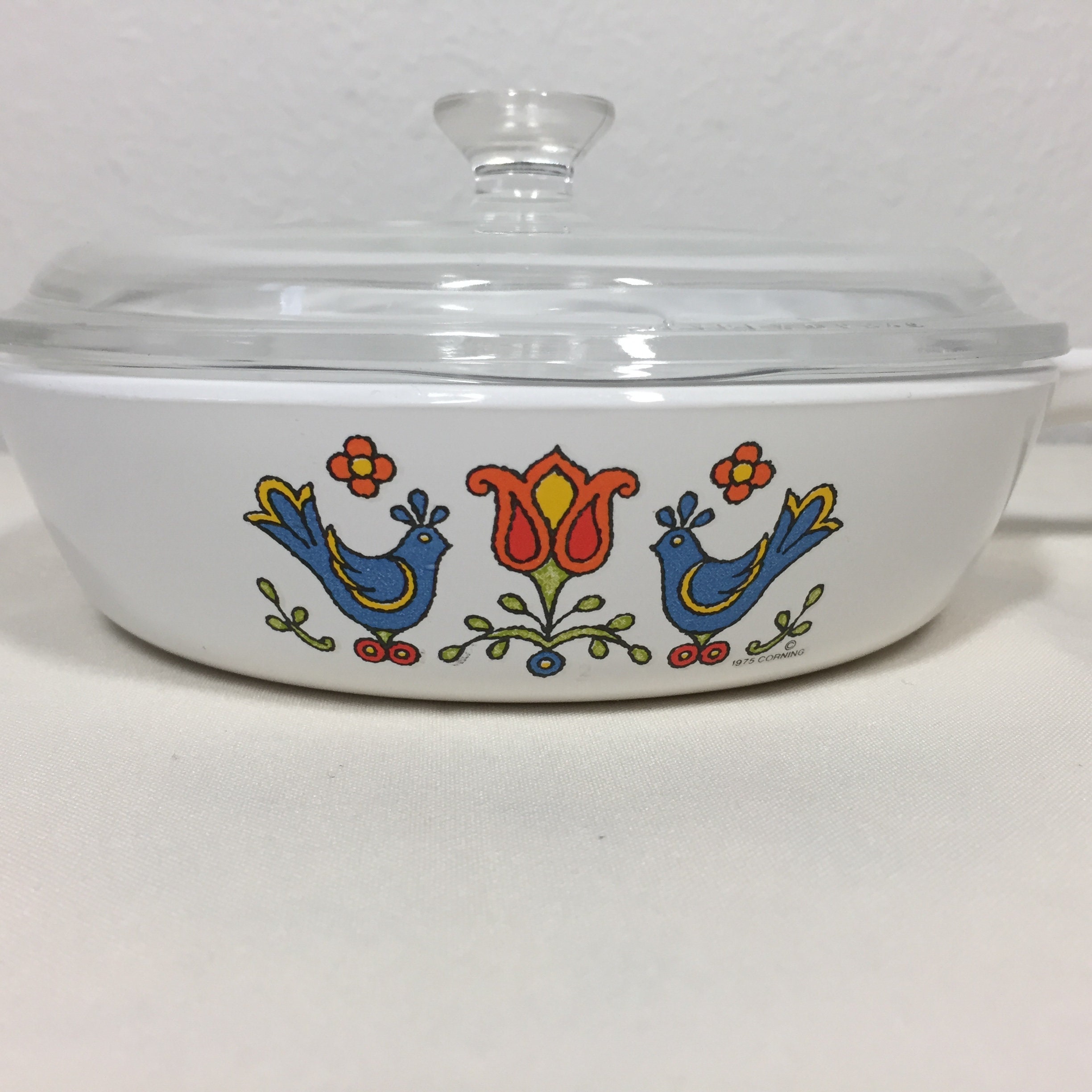 Vintage Corning Ware Country Festival Bluebird Skillet 6.5 Inch Pan ...