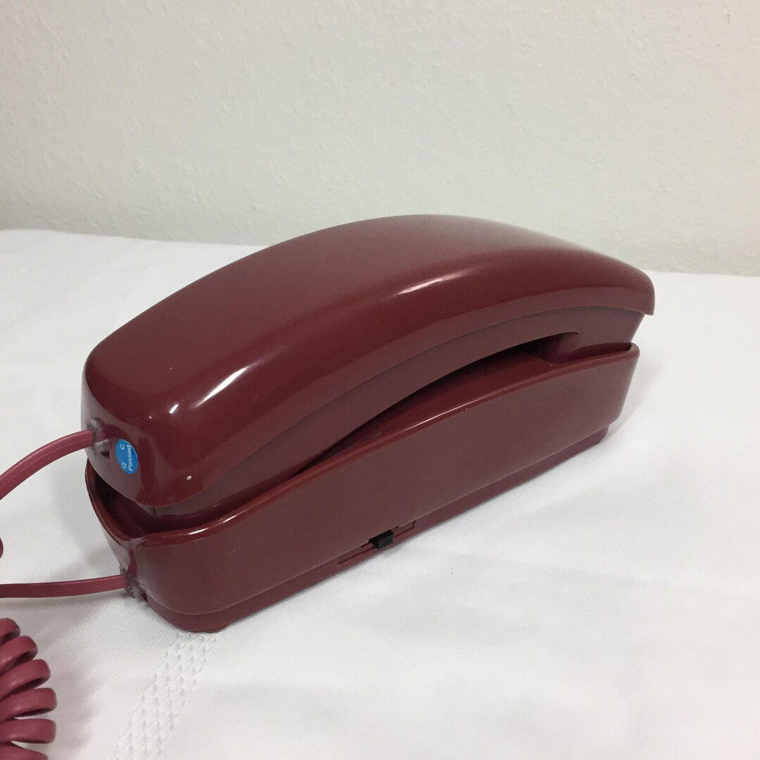 Vintage Telephone Burgundy Red Push Button Spectra Phone - Etsy