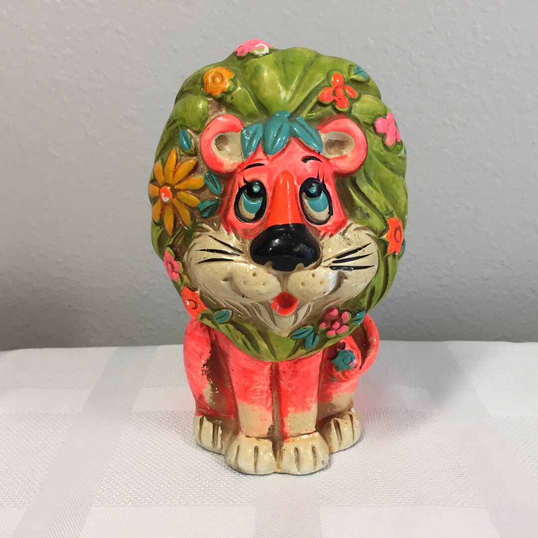Vintage Lion Bank Mod Ceramic 60s or 70s Decor - Etsy