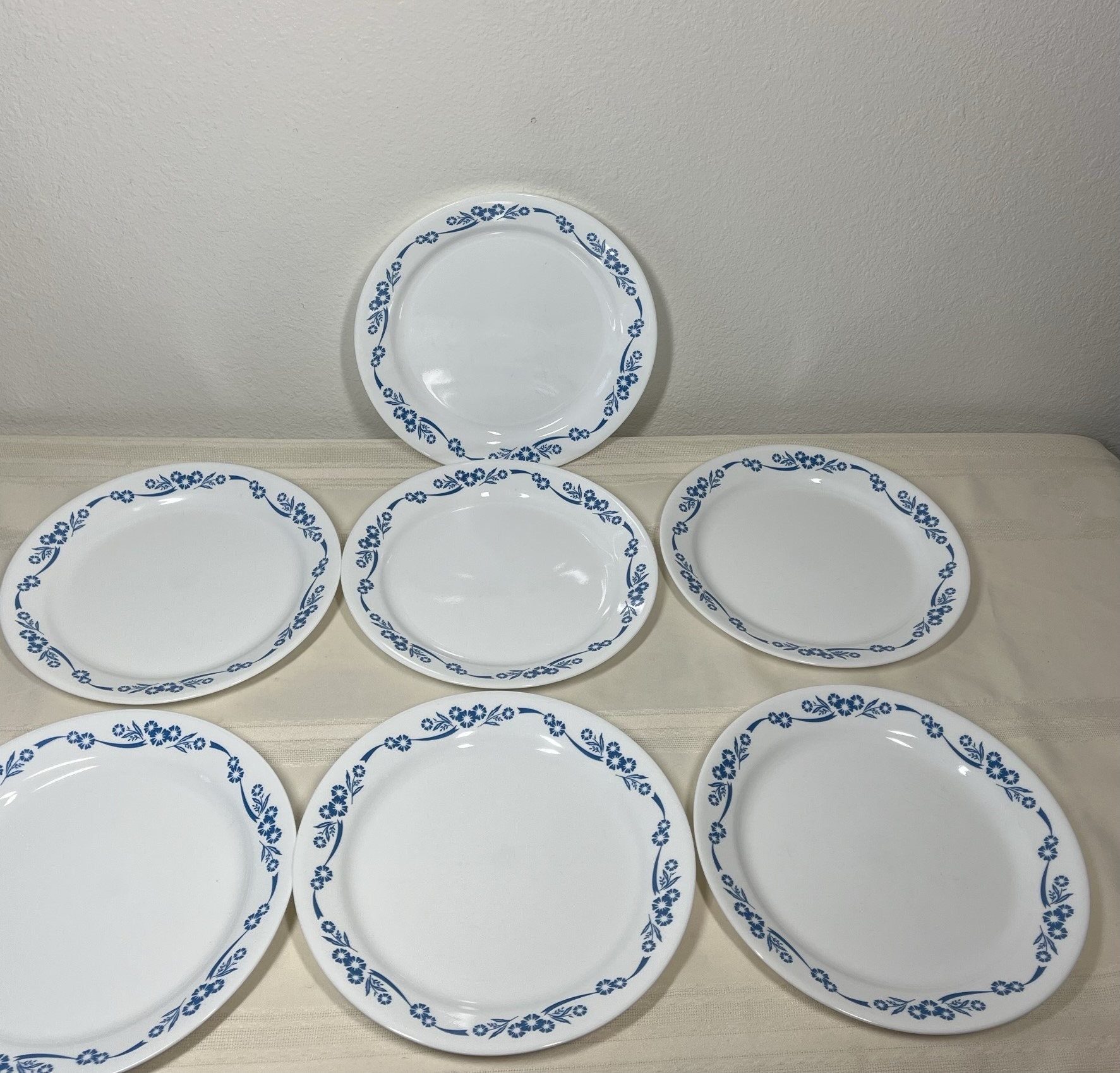 Vintage Corelle Corning Blue Cornflower Dinner Plates Set of - Etsy