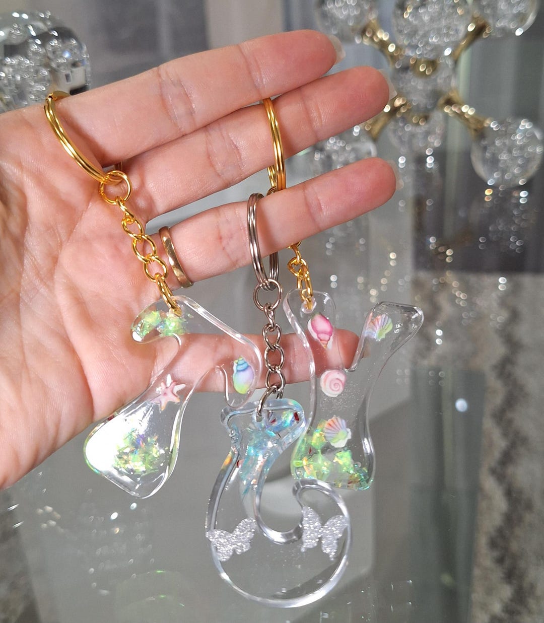 Handmade Resin Keychain – Custom Colors Available - Etsy