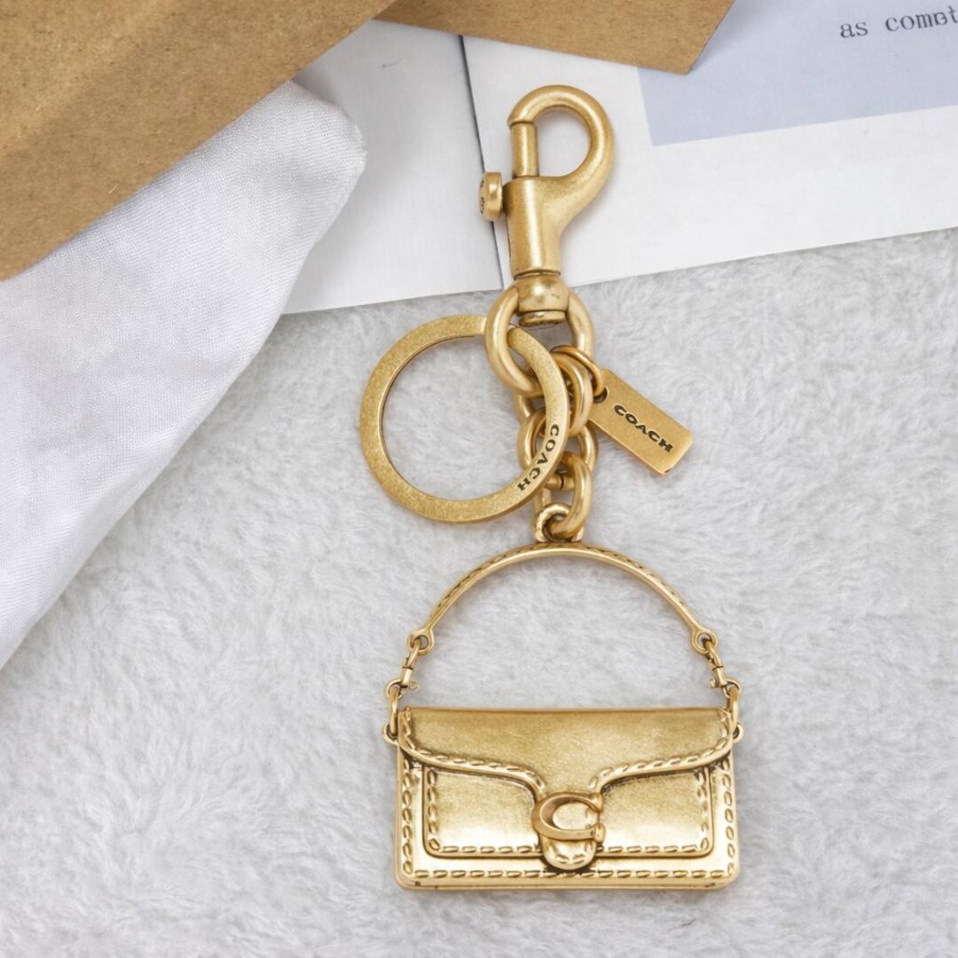 Gold Mini Bag Charm & Keychain - Etsy