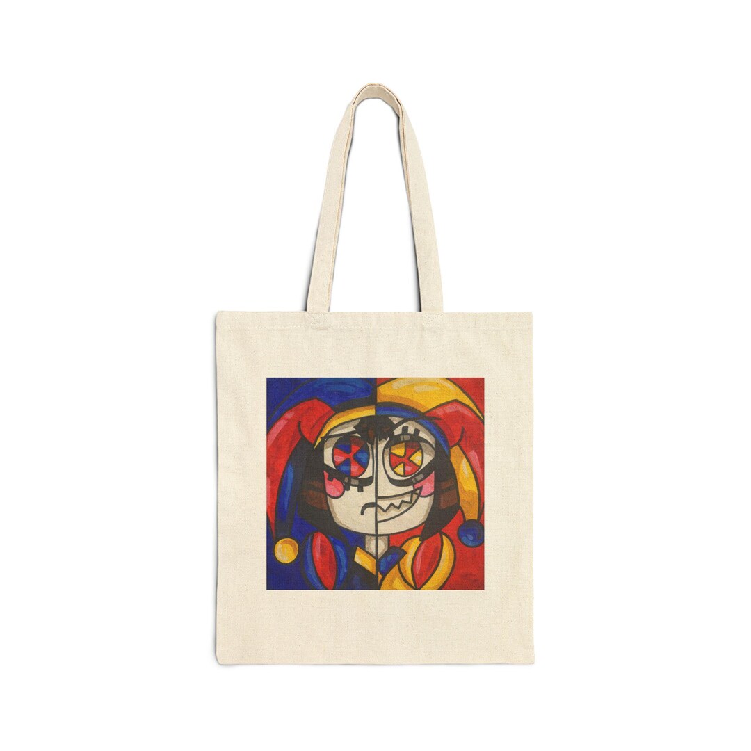 Digital Circus Pomni Tote Bag | Hand-drawn Canvas Shopper Bag - Etsy