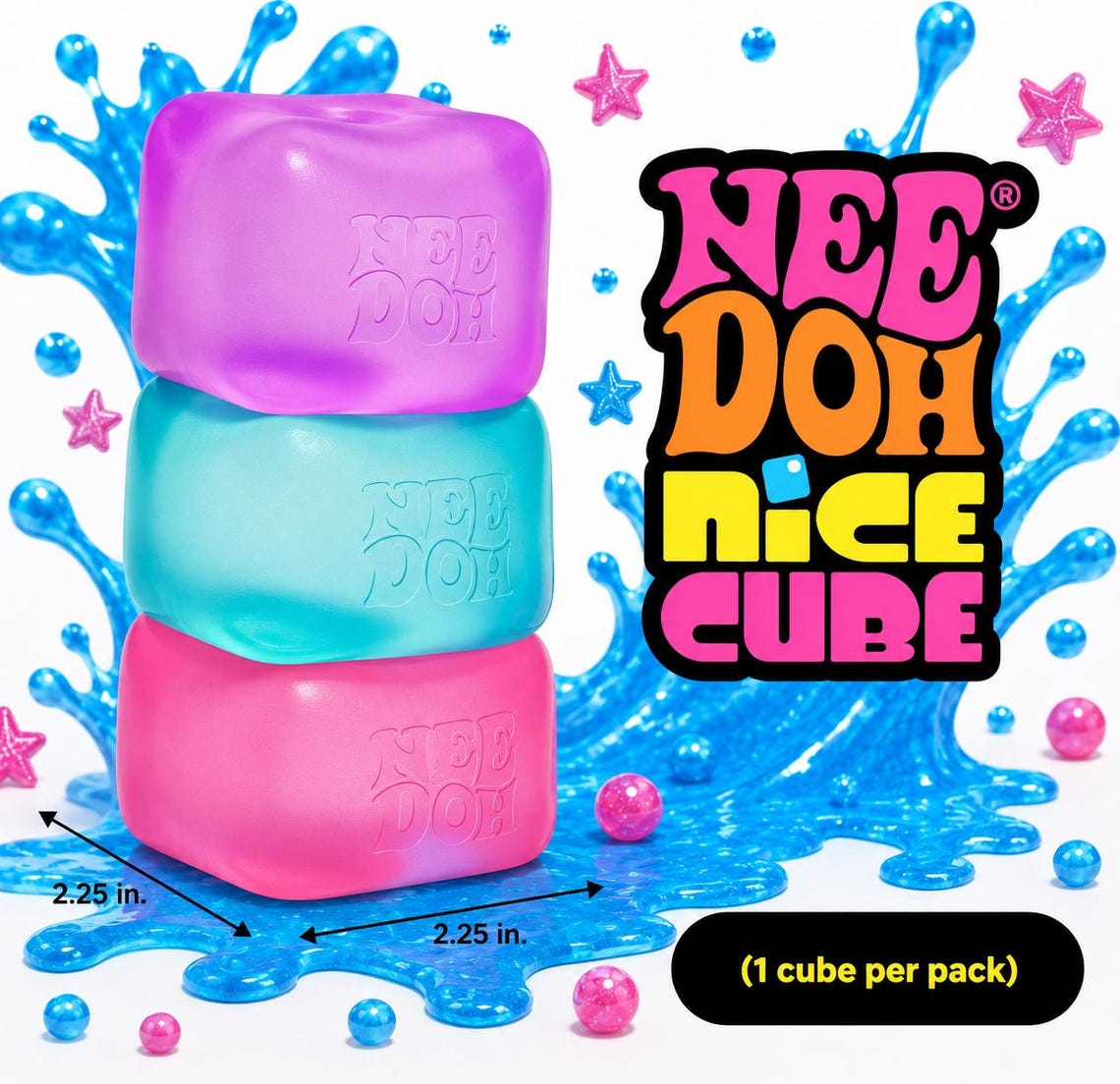 Needoh Squishy Toy - Super Solid Stress Relief Fidget - Sensory Squeeze ...