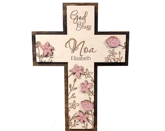 Personalized Crib Cross, Baby Shower Gift, New Baby Gift, Baptism Gift ...