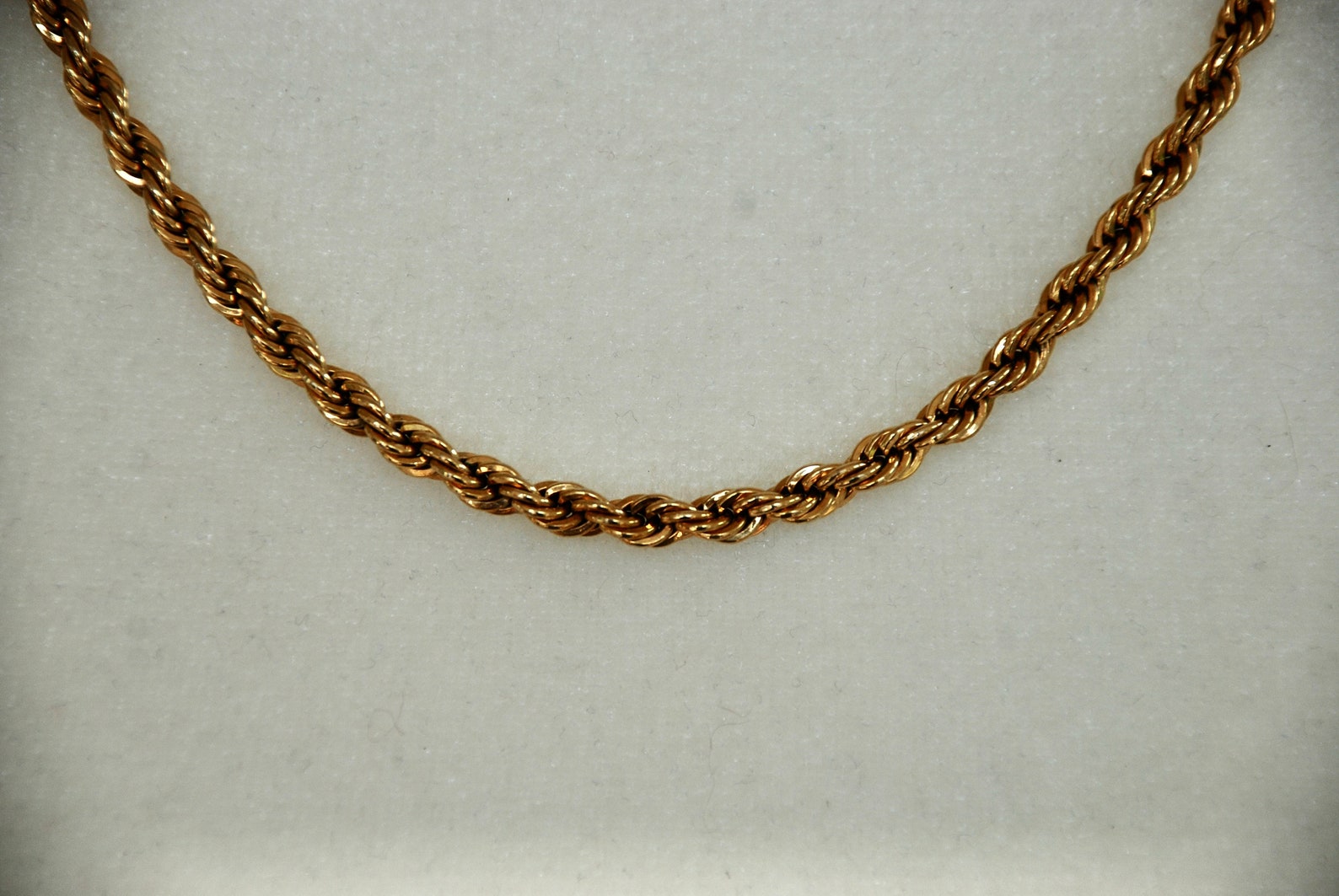 Vintage MONET Rope Chain Necklace Thick Chain Gold Tone 24 1980's ...