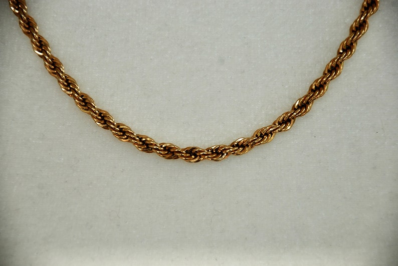 Vintage MONET Rope Chain Necklace Thick Chain Gold Tone 24 1980's ...
