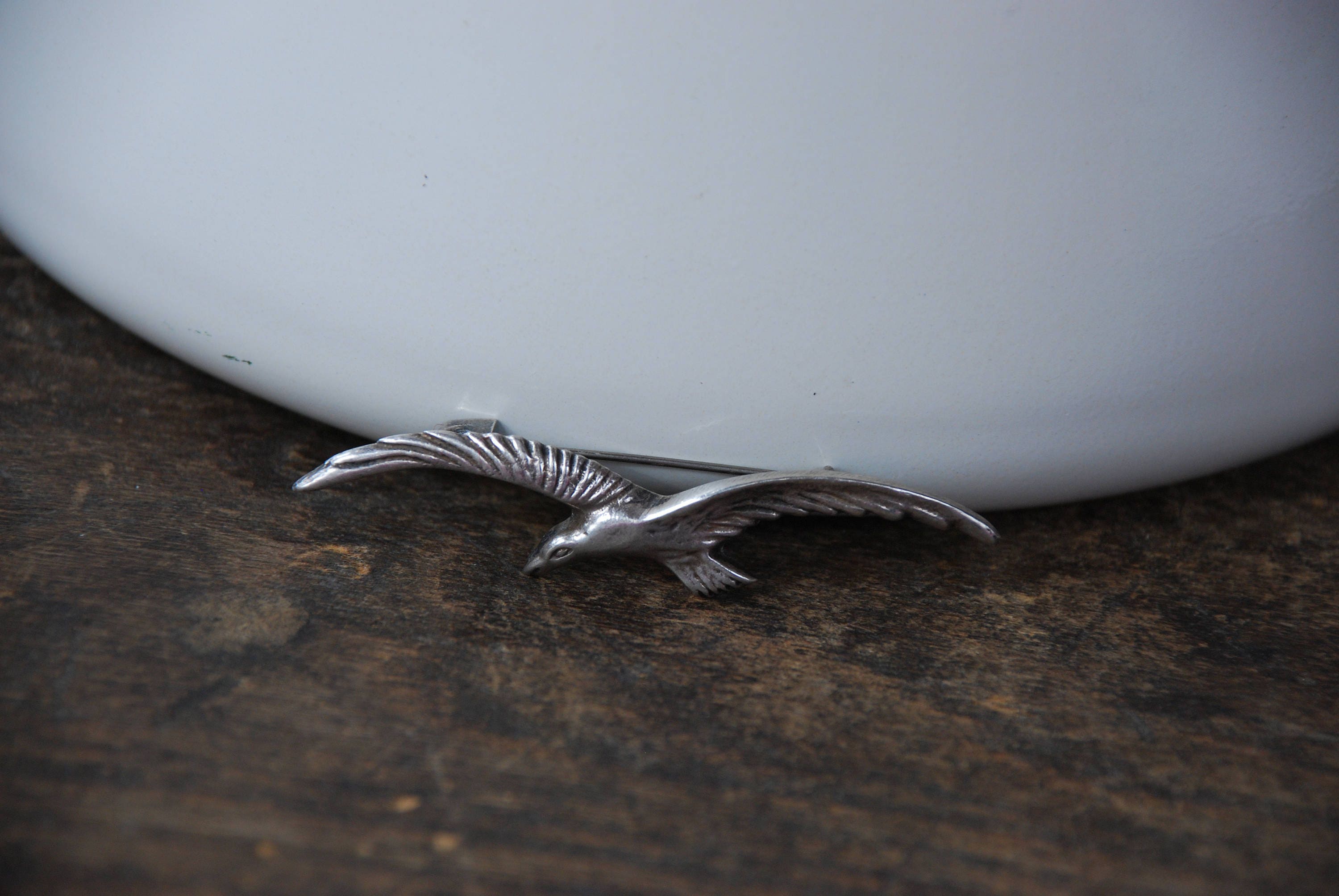 Vintage Bird Brooch Silver Seagull in Flight Made in Mexico Figural Mid ...
