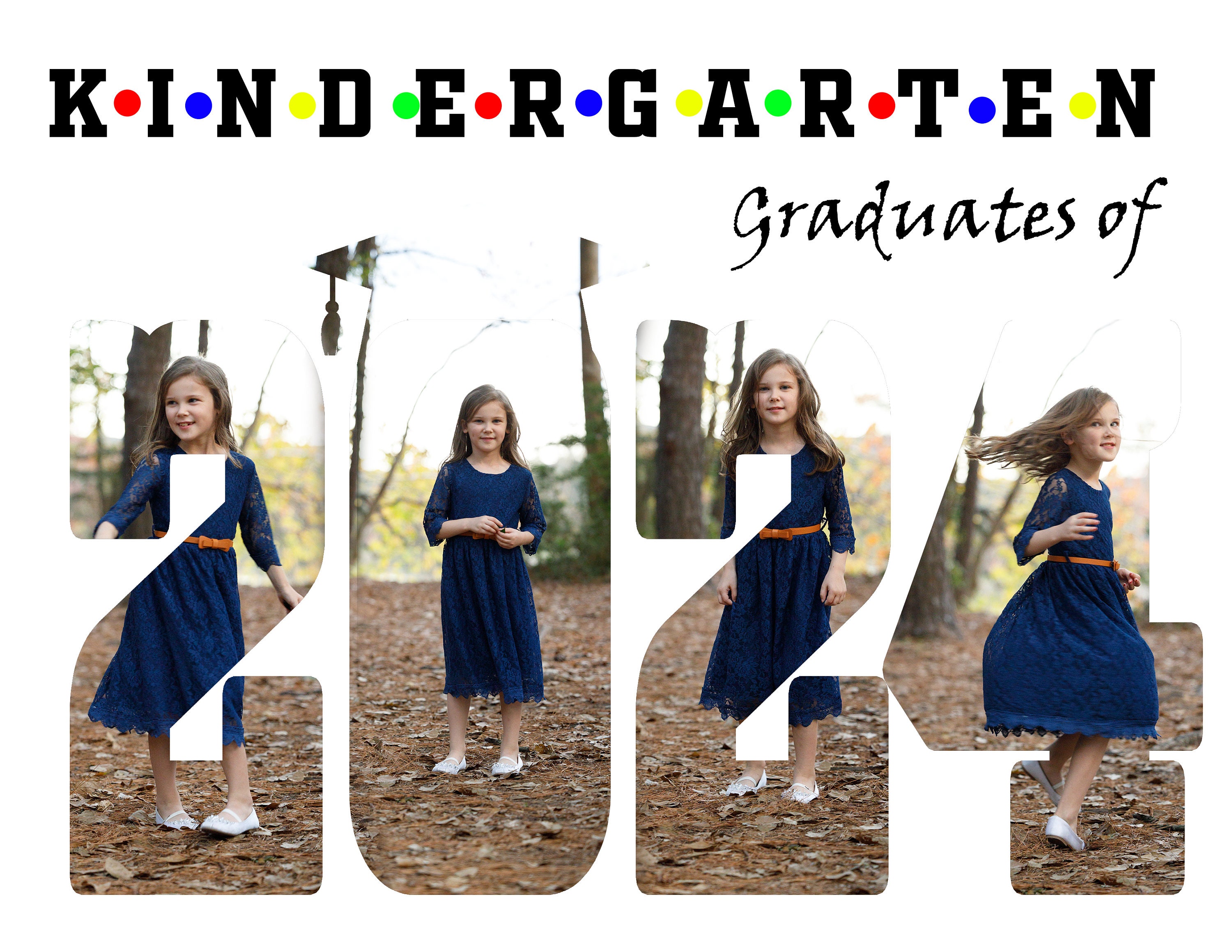 Custom Kindergarten Graduation Poster Class of 2024 Personalized With ...