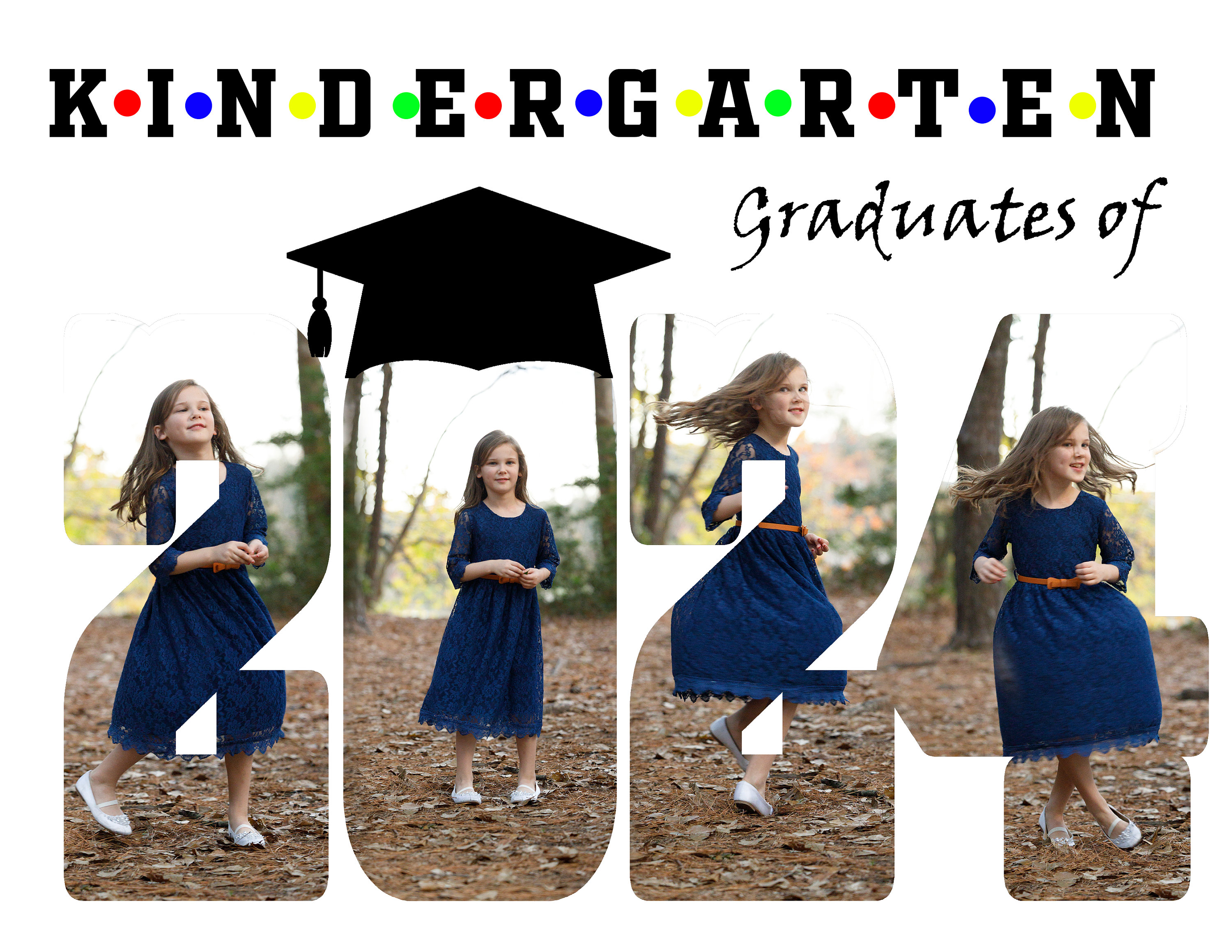Custom Kindergarten Graduation Poster Class of 2024 Personalized With ...