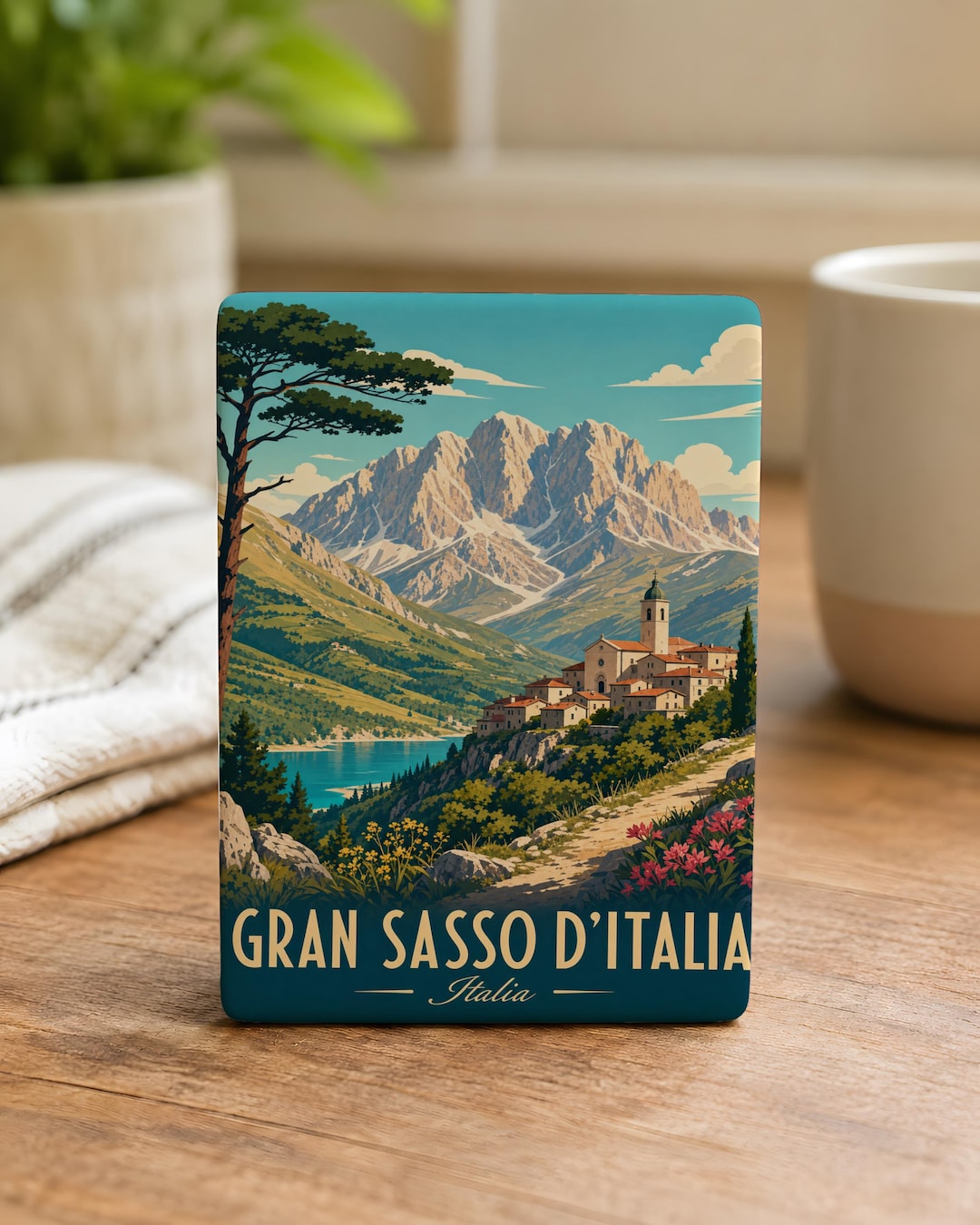 Gran Sasso D'italia Fridge Magnet, Italy Mountain Peak Souvenir Magnet ...