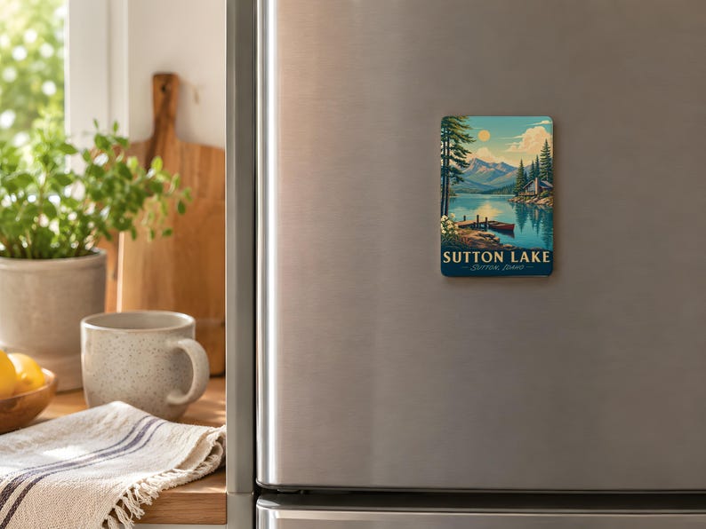 Sutton Lake Fridge Magnet, Sutton Lake Souvenir Magnet, Lake Lover Gift ...