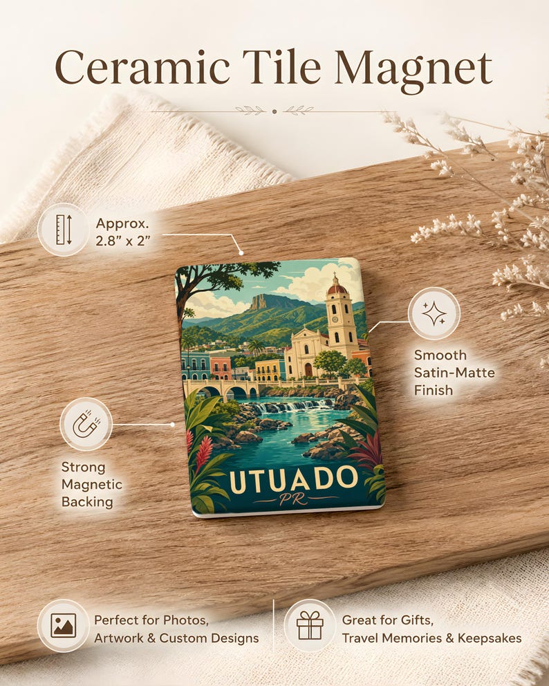 Utuado Puerto Rico Fridge Magnet, Utuado PR Souvenir Magnet, Puerto ...