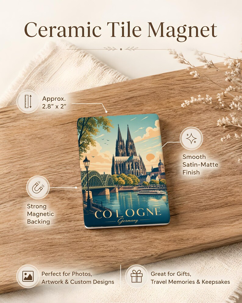 Cologne Cathedral Fridge Magnet, Kölner Dom Souvenir Magnet, Germany ...