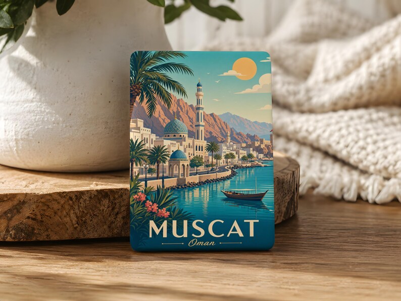 Muscat Oman Fridge Magnet, Muscat Souvenir Magnet, Oman Travel Gift ...