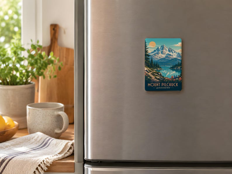 Mount Pilchuck Fridge Magnet, Washington Mountain Souvenir Magnet ...