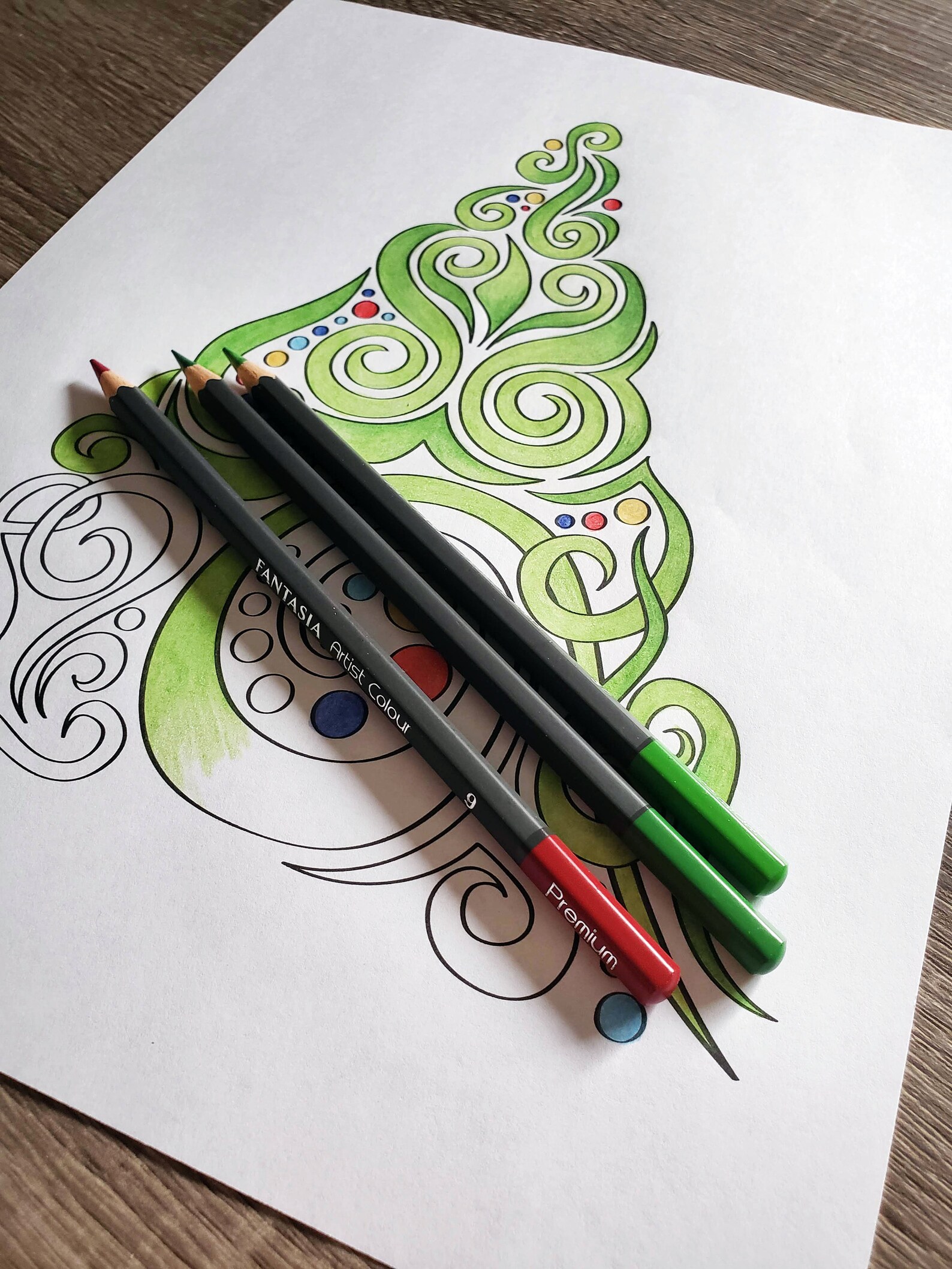 Abstract Christmas Tree - Adult Coloring Page Printable - Etsy