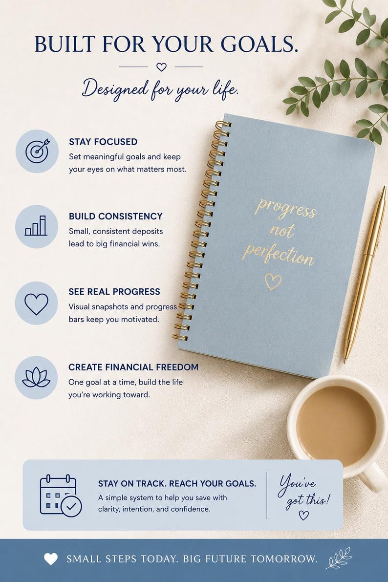 Savings Goal Tracker Spreadsheet | Financial Goal Dashboard (excel) - Etsy