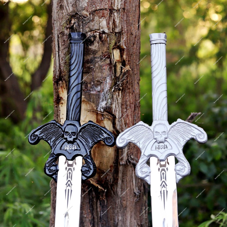 Skeletor Sword Power Sword Replica Set – Evil Villain Cosplay Prop ...