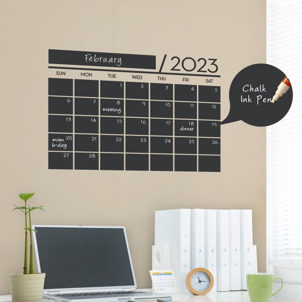 Chalkboard Calendar - Etsy