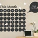 Daily Dot Calendar Decal, Chalkboard Wall Decals, Monthly Planner ...