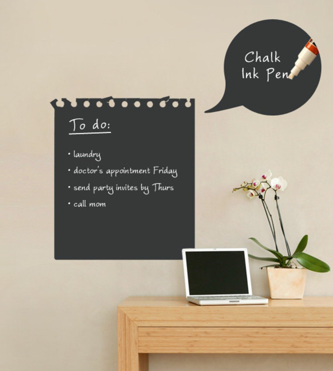 Chalkboard Memo Wall Decal: 20" X 23" by Simple Shapes - Etsy