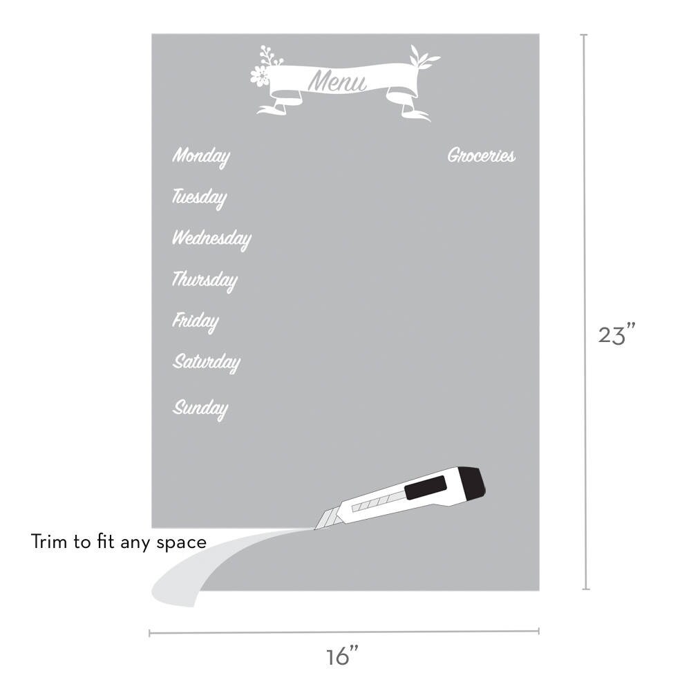 Meal Planner Chalkboard Decal, Menu Wall Decal, Refrigerator Decal ...
