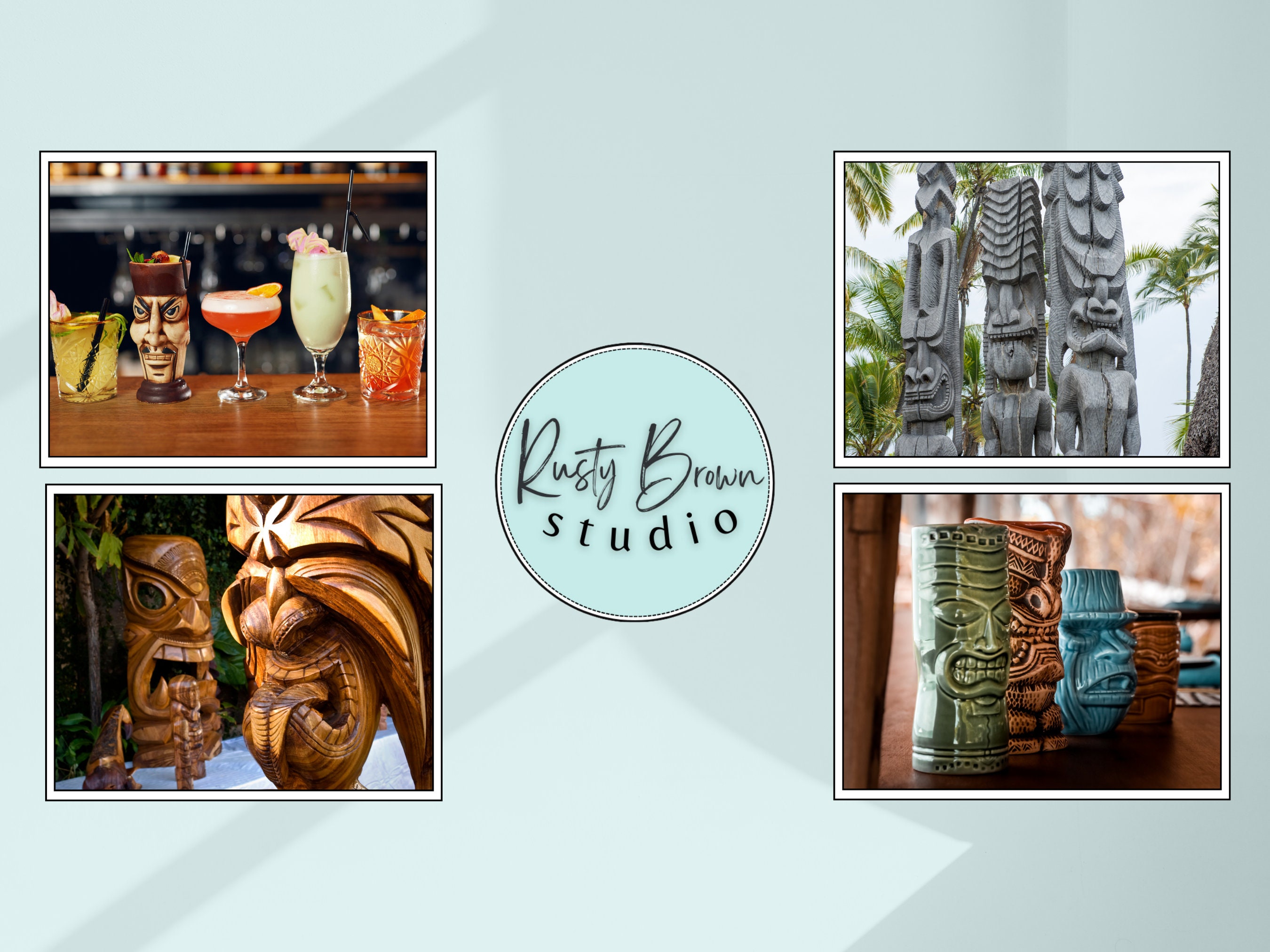 15 Tiki Themed Prints, Digital Download, Tiki Bar, Tiki Decor, Luau ...