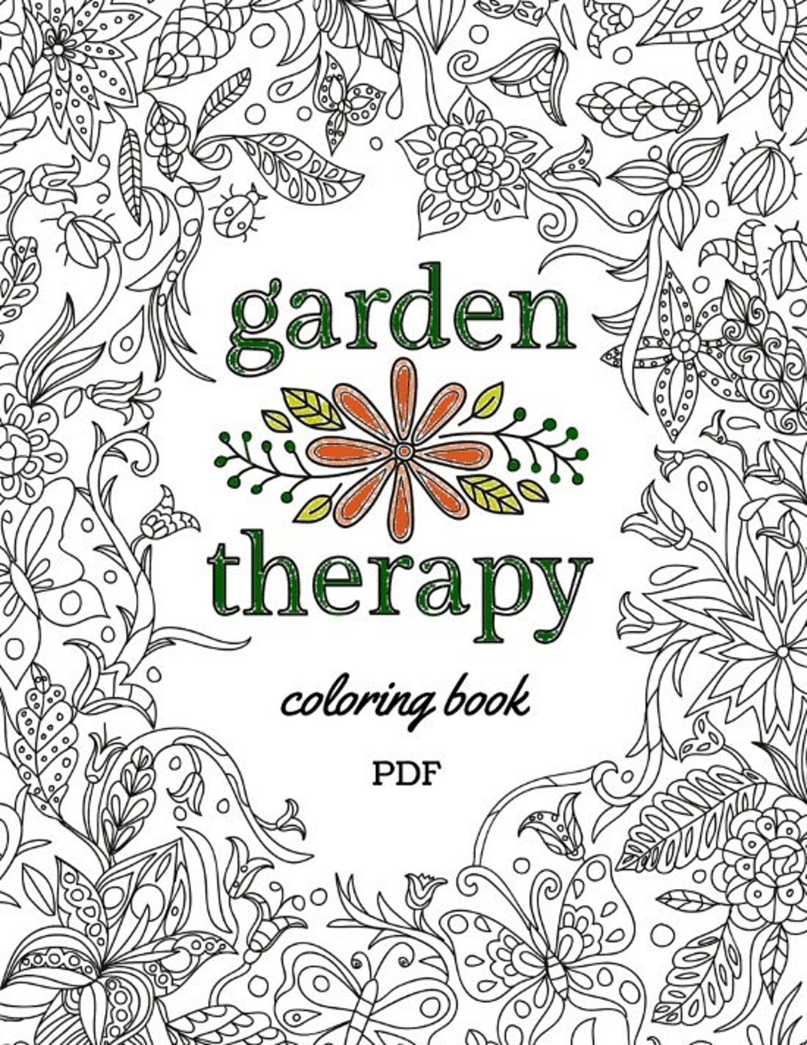 Printable Garden Lovers Coloring Book for Gardeners and Nature | Etsy