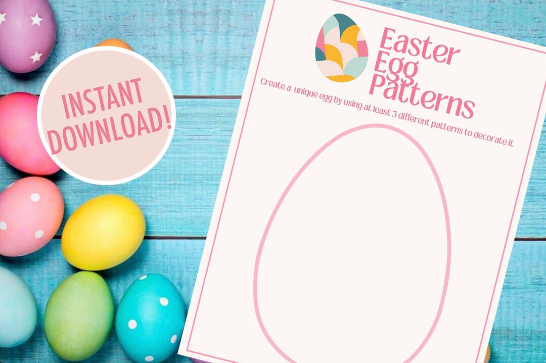 Easter Egg Pattern Printable Easter Activity for Kids Easter Games ...