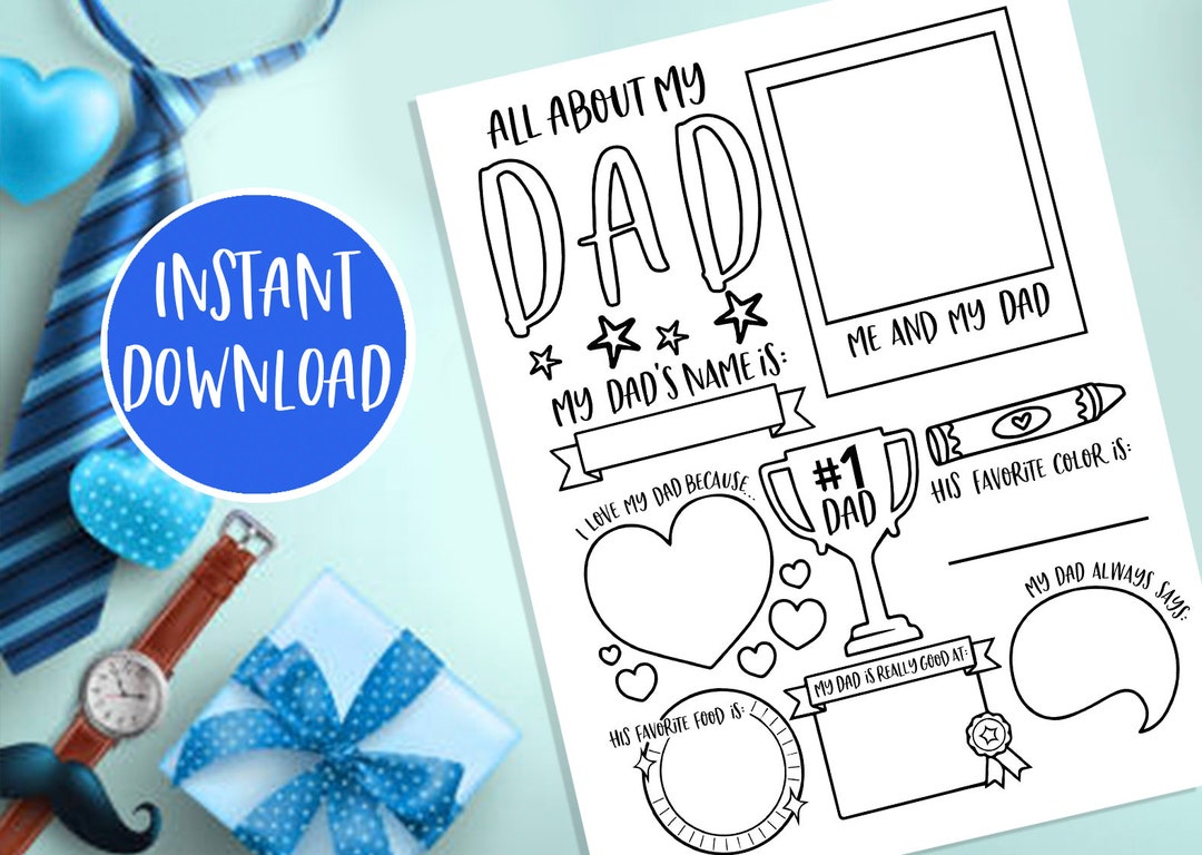 Todo sobre papá, regalo del Día del Padre, Todo sobre mi papá ...