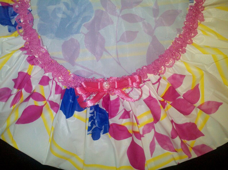 Waterproof Shower Cap Wedding Flowers Soft Hot Pink Lace Blue Rose ...